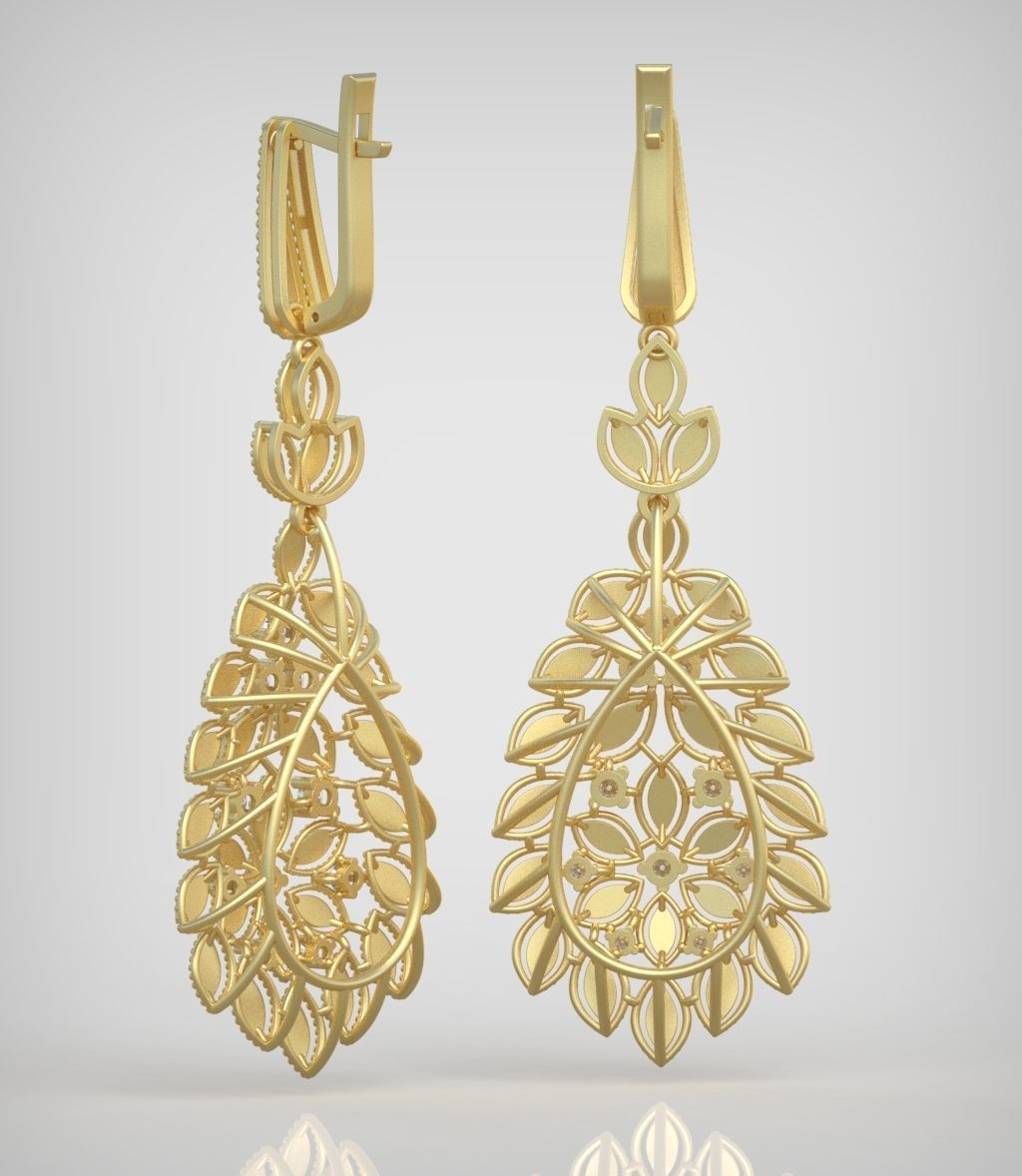 Earring model 0278 3D printable model 3D model 3D printable | CGTrader