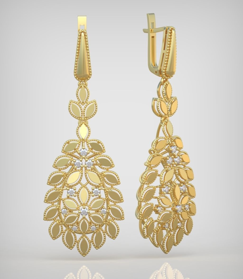 Earring model 0278 3D printable model 3D model 3D printable | CGTrader