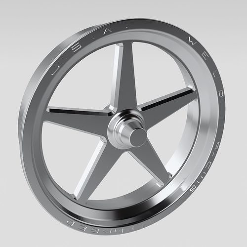 Drag Wheel COMBO Front Weld Aluma Star 17inch spindle 3D model 3D ...