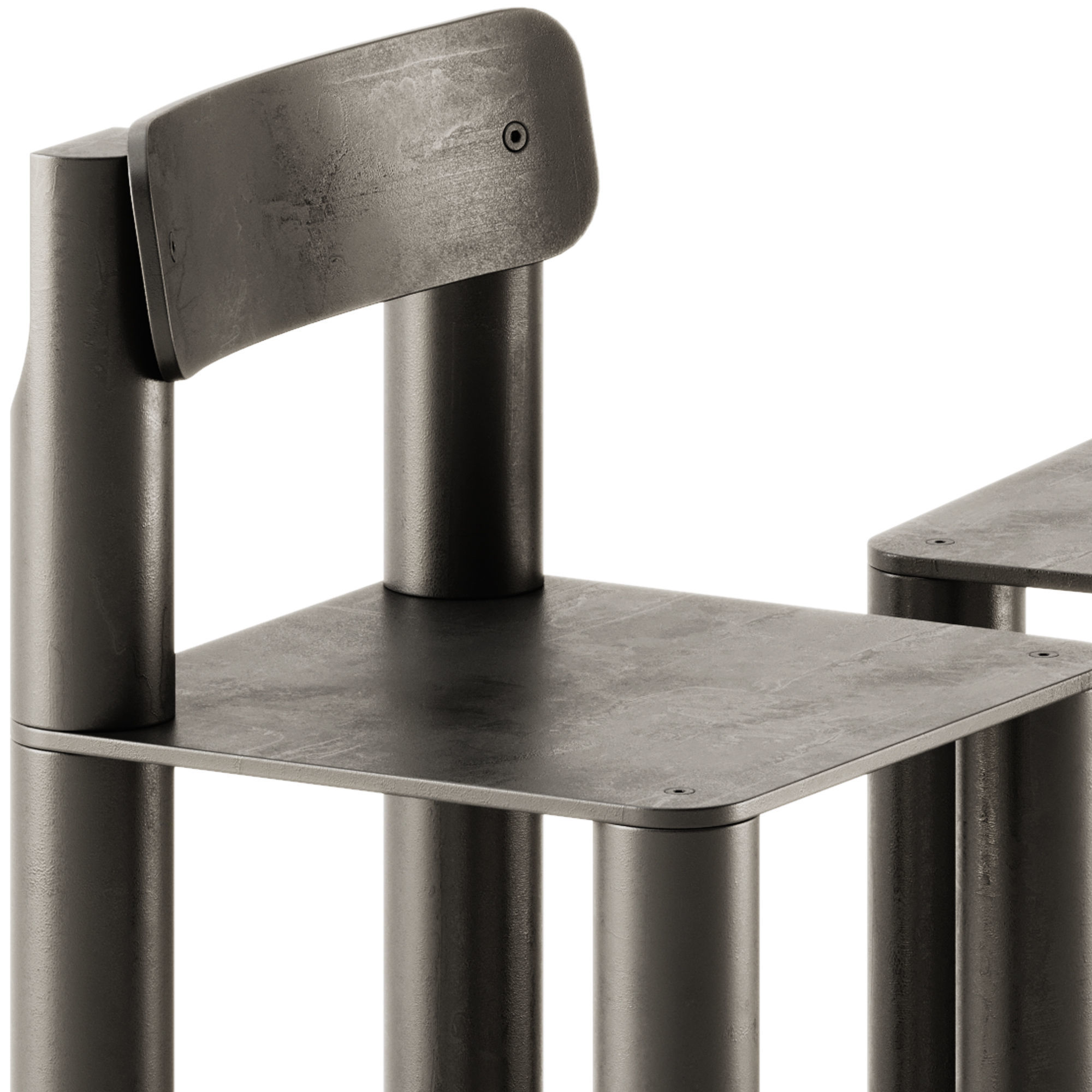 Found SILO Open back aluminium chair 3D model | CGTrader