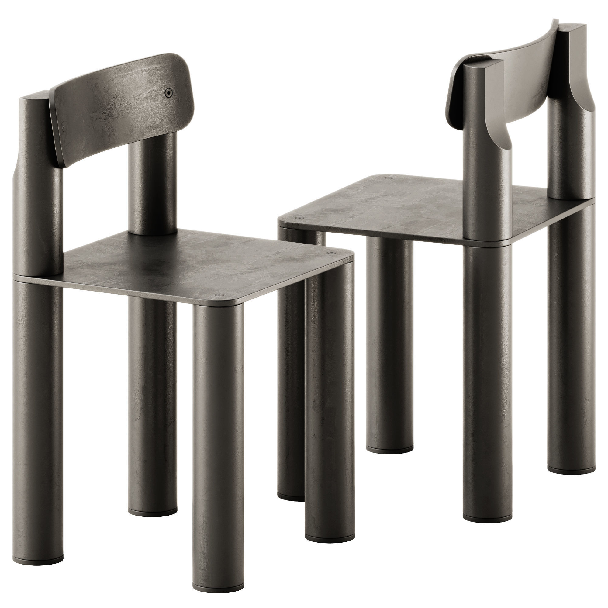 Found SILO Open back aluminium chair 3D model | CGTrader