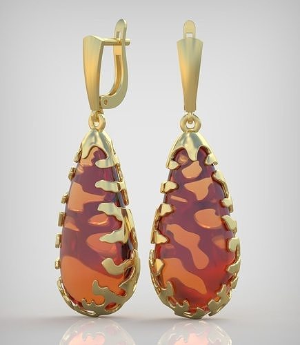 Earring model 0280 3D printable model free 3D model 3D printable | CGTrader