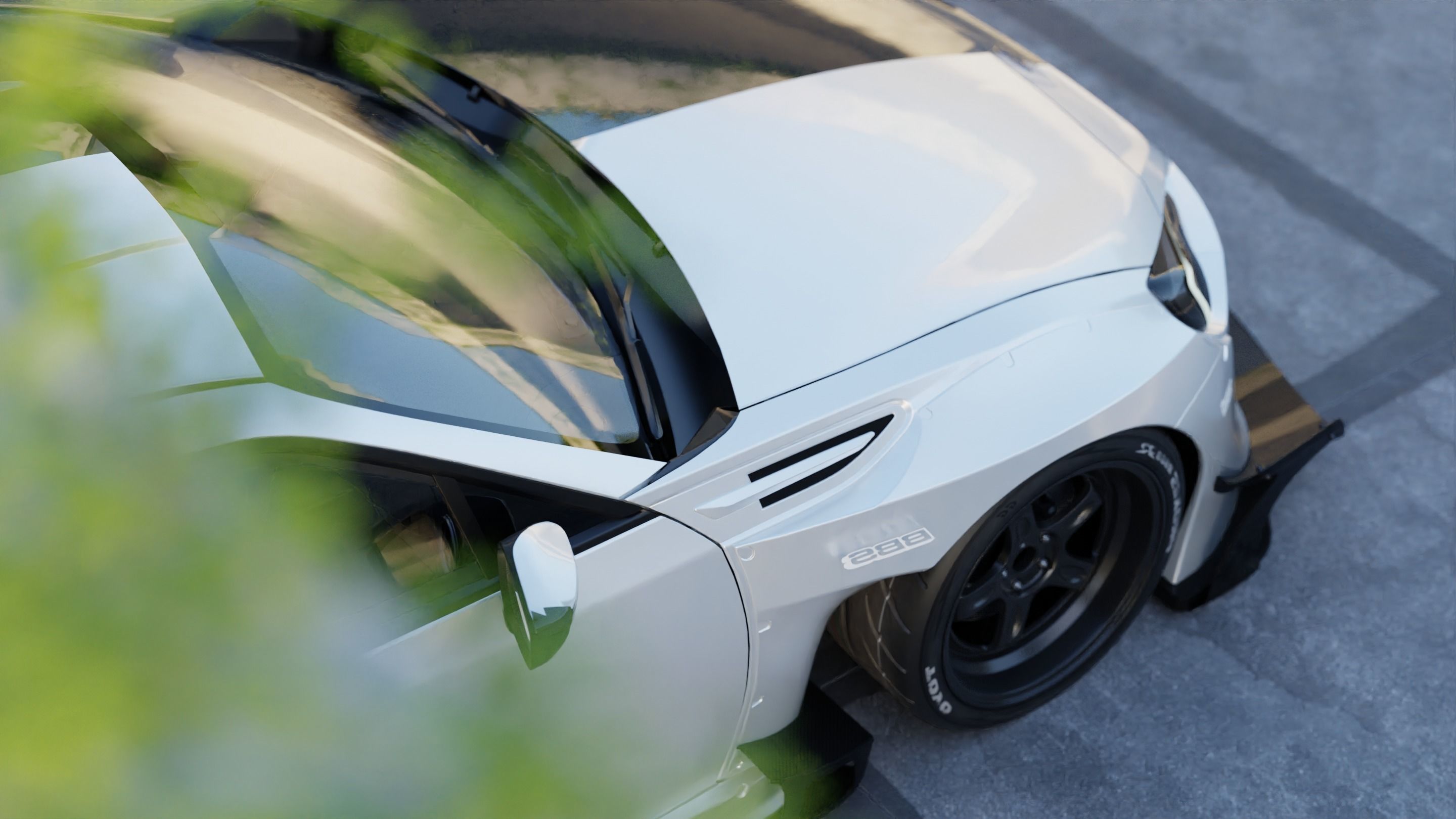 Car Render Scene 3D Blender File Textured 3D model | CGTrader