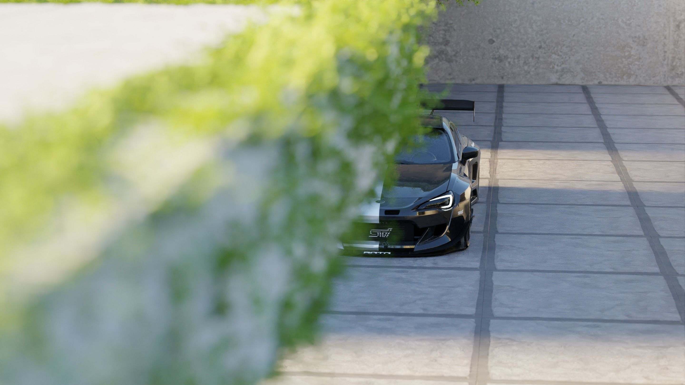 Car Render Scene 3D Blender File Textured 3D model | CGTrader