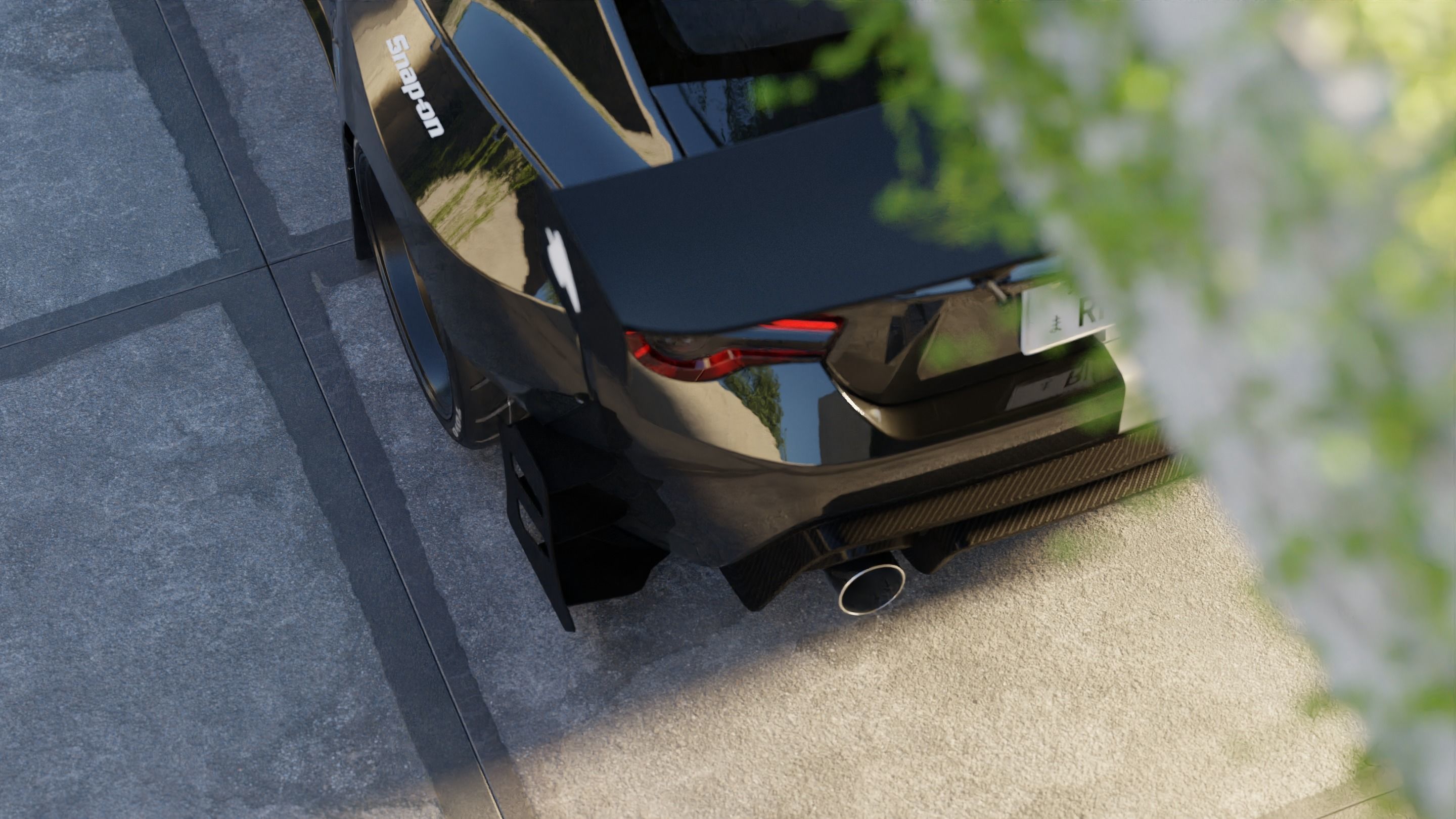 Car Render Scene 3D Blender File Textured 3D model | CGTrader