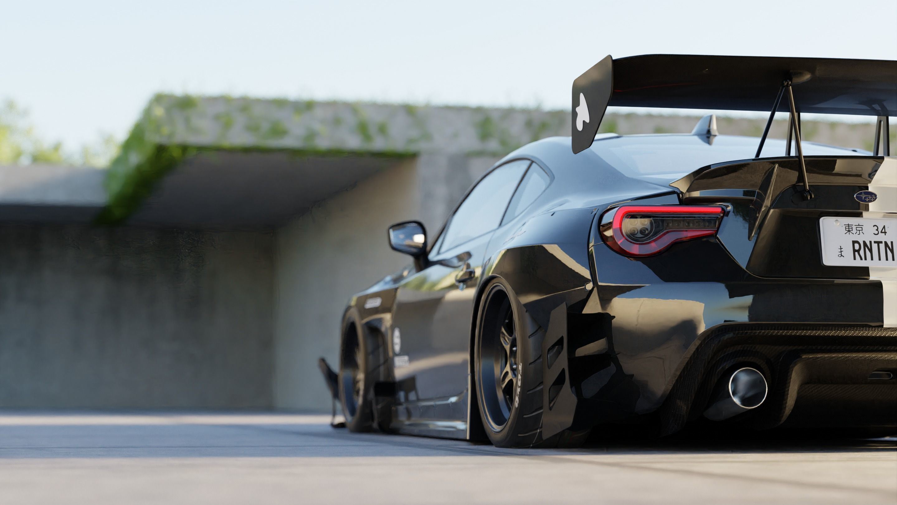 Car Render Scene 3D Blender File Textured 3D model | CGTrader