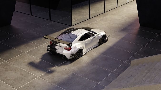 Car Render Scene 3D Blender File Textured 3D model | CGTrader