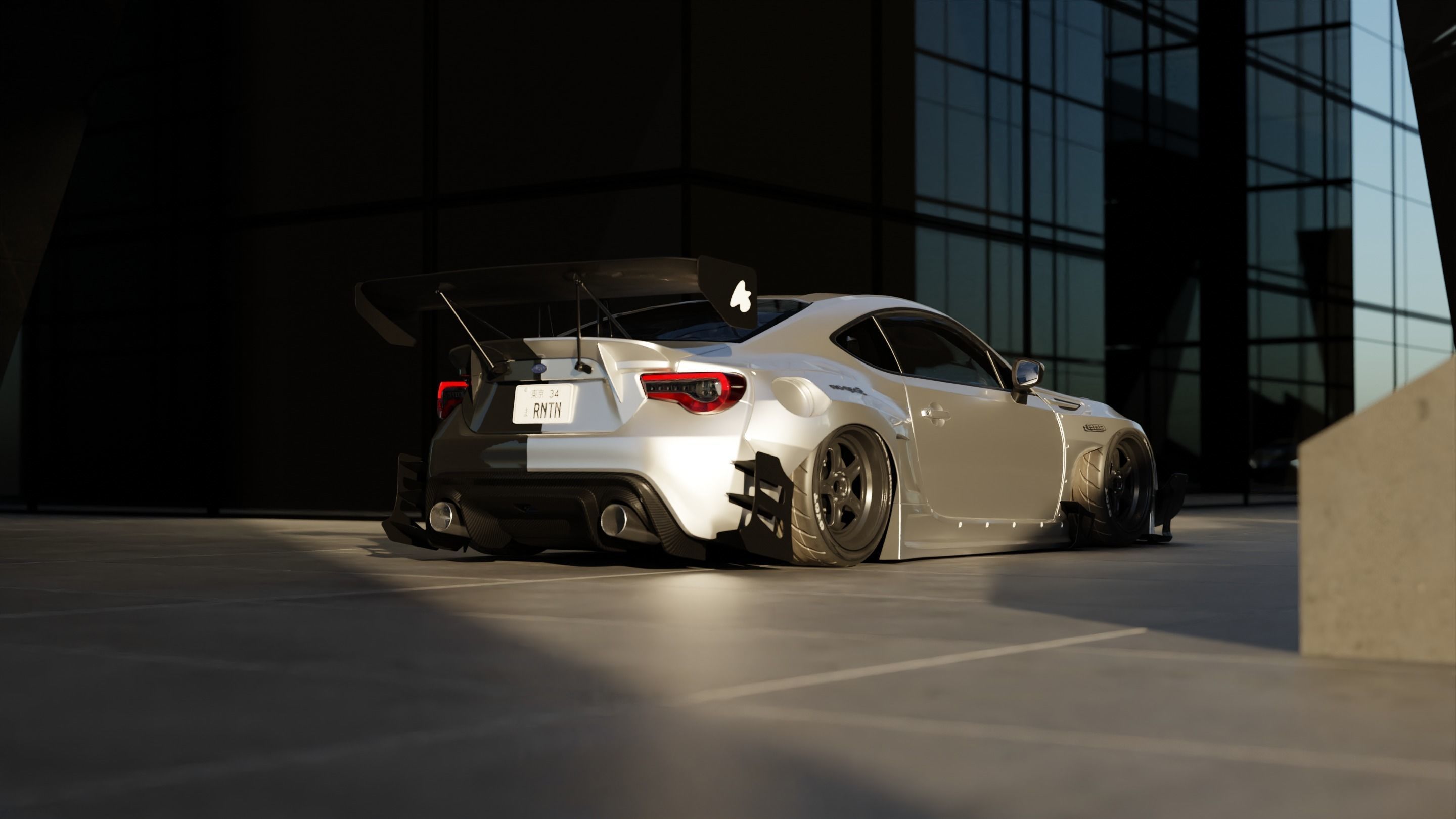 Car Render Scene 3D Blender File Textured 3D model | CGTrader