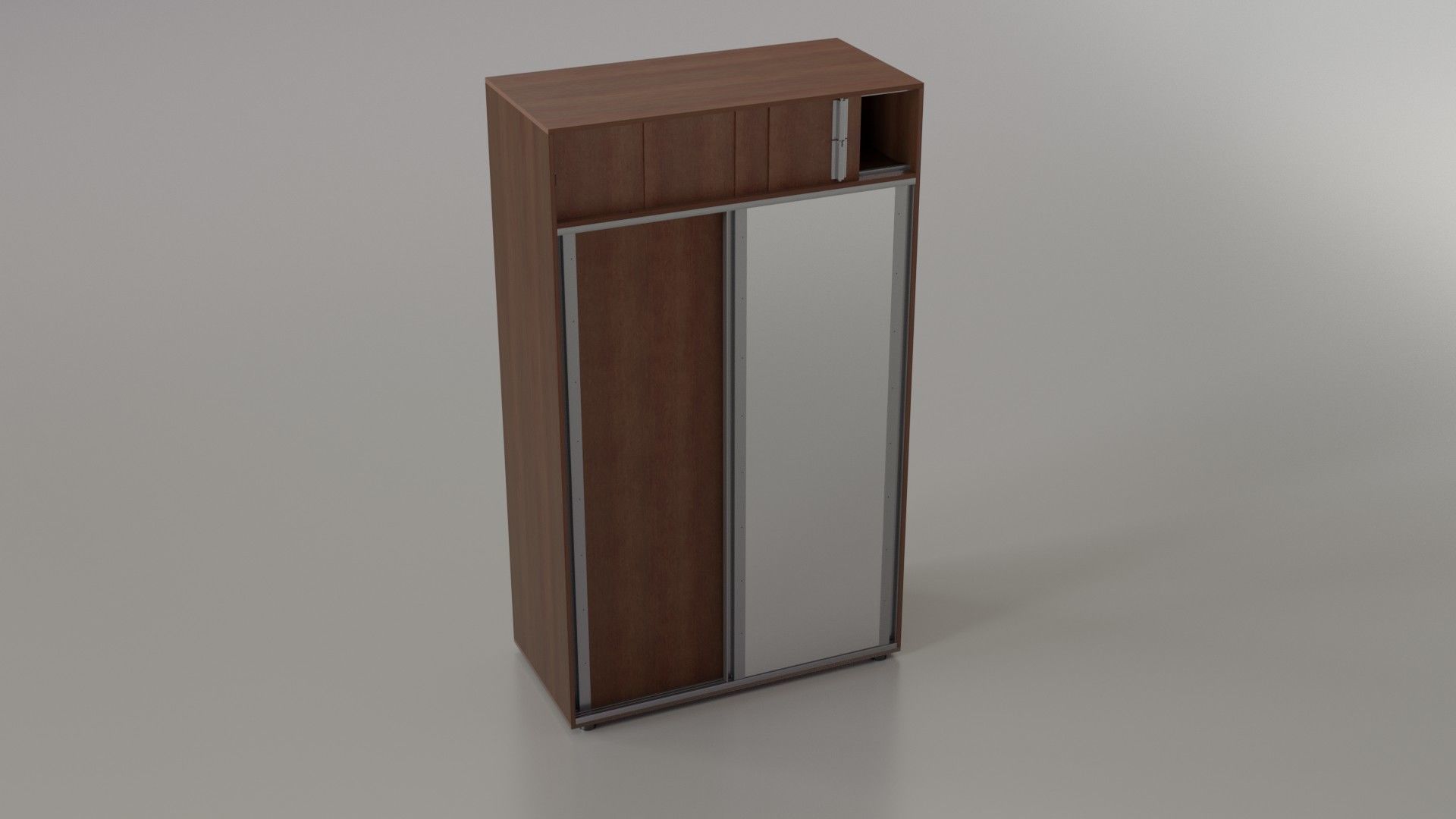 Animated-modular-wooden wardrobe 3D model animated | CGTrader