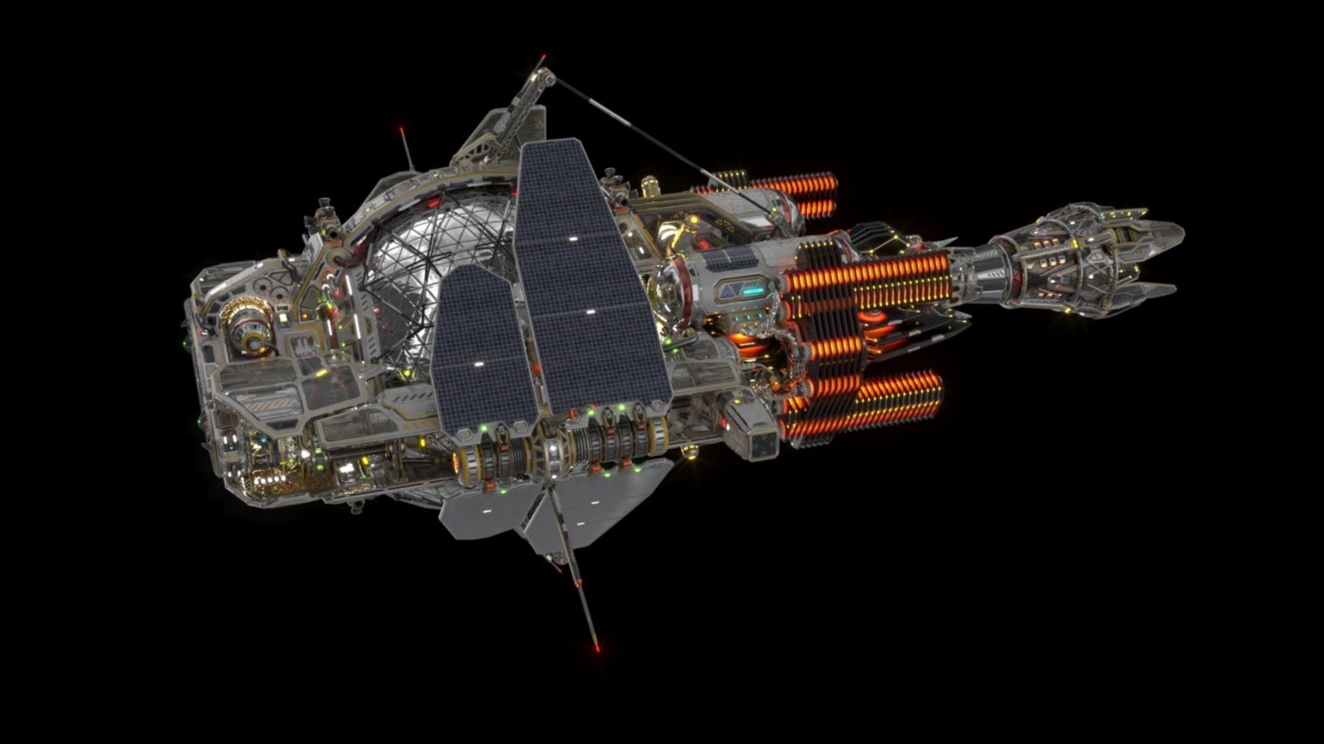 Civilian DROMEDARY Fission Drive Section 3D model animated | CGTrader