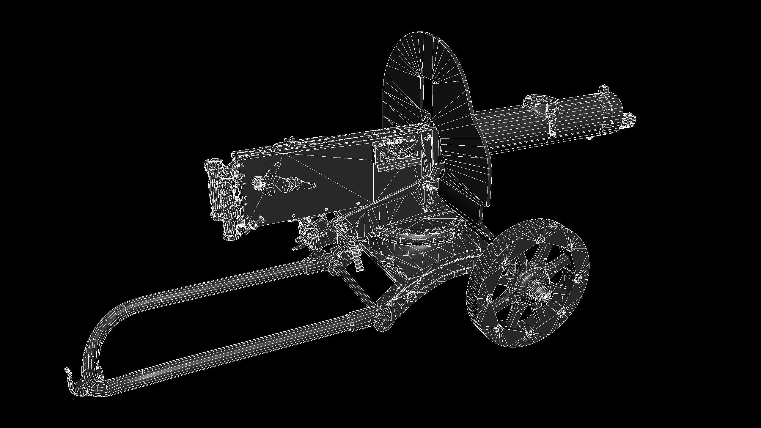 3D model Machine gun Maxim VR / AR / low-poly | CGTrader