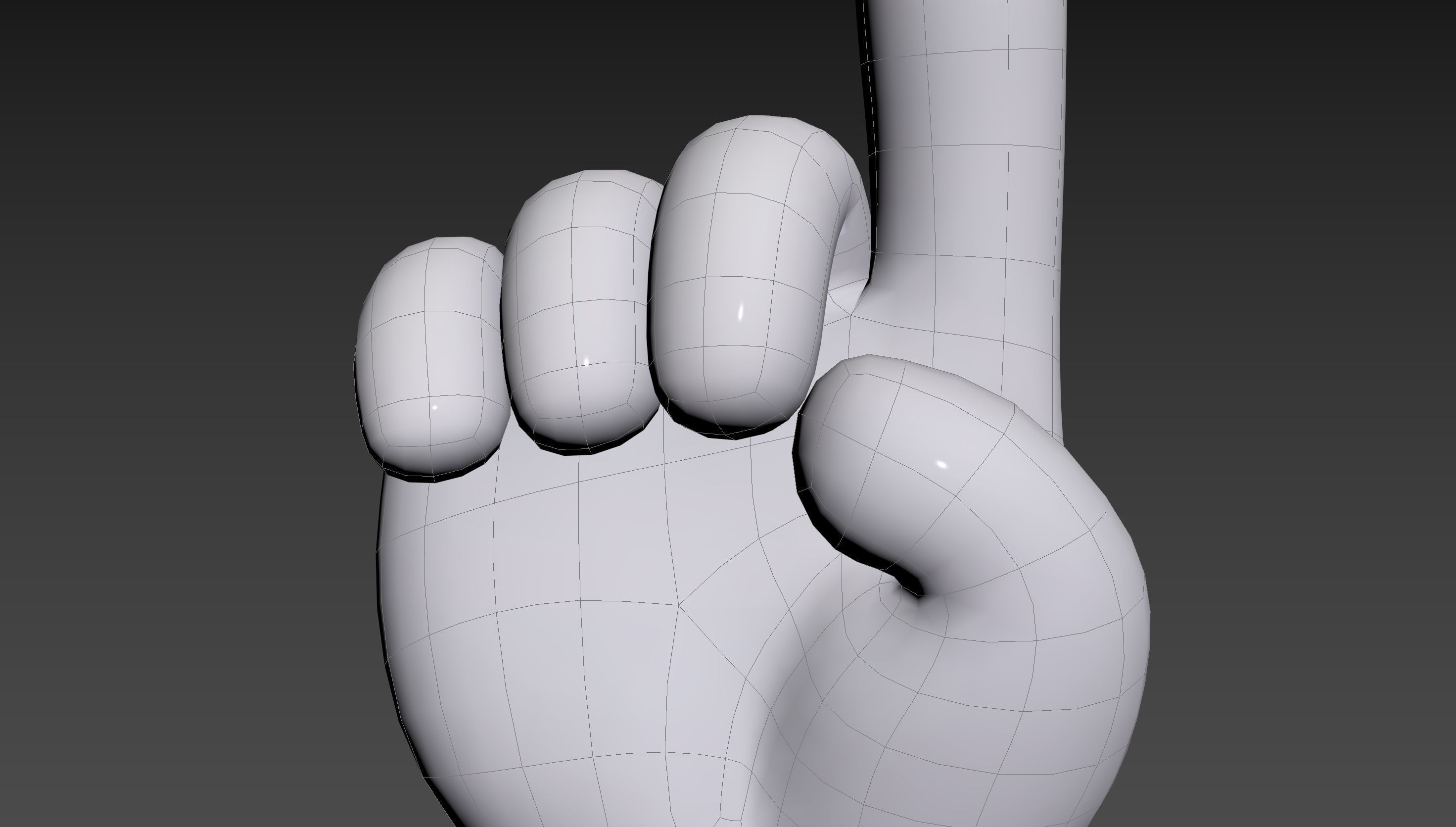 Cartoon Pointing Hand 3D model | CGTrader
