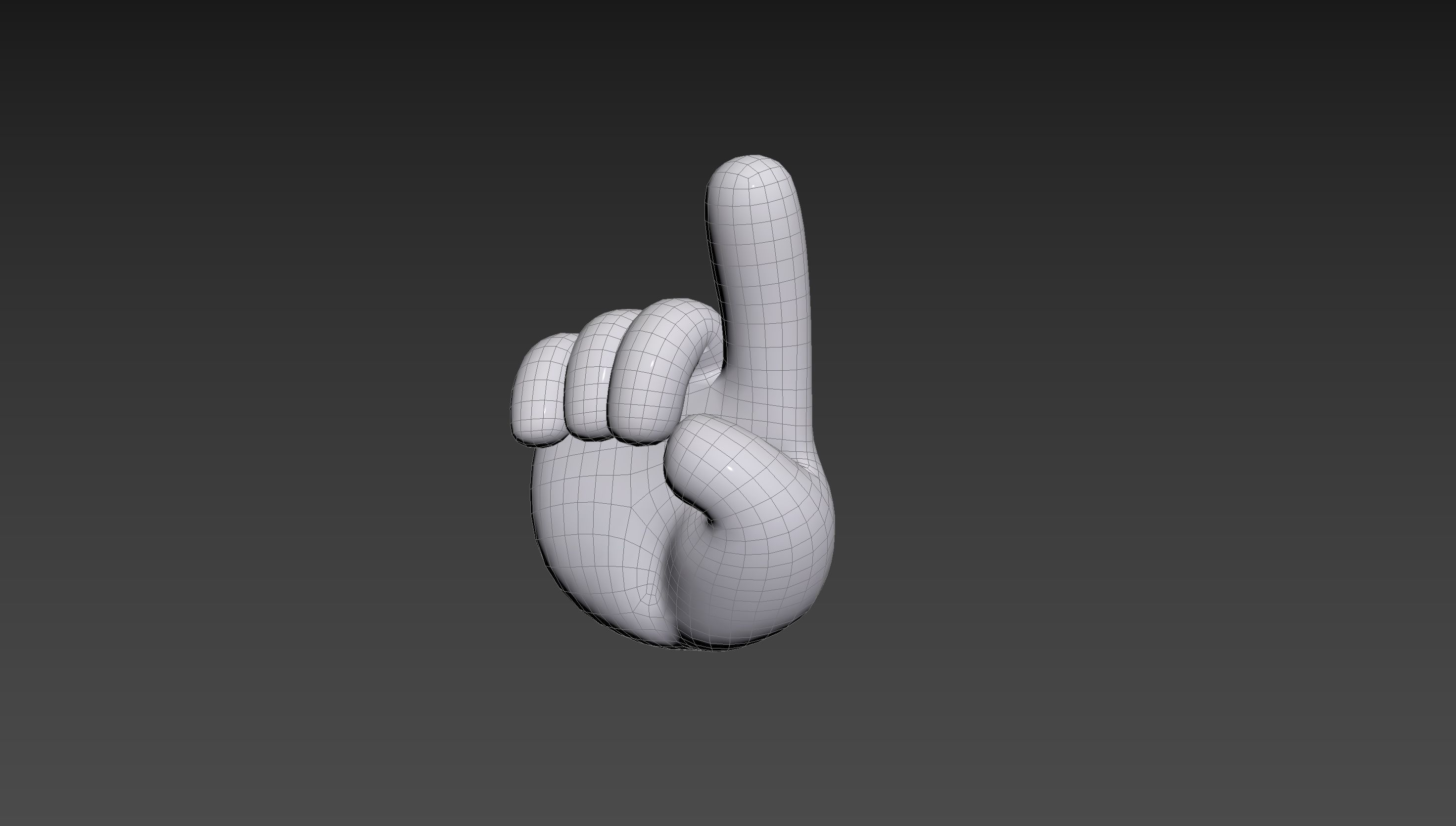 Cartoon Pointing Hand 3D model | CGTrader