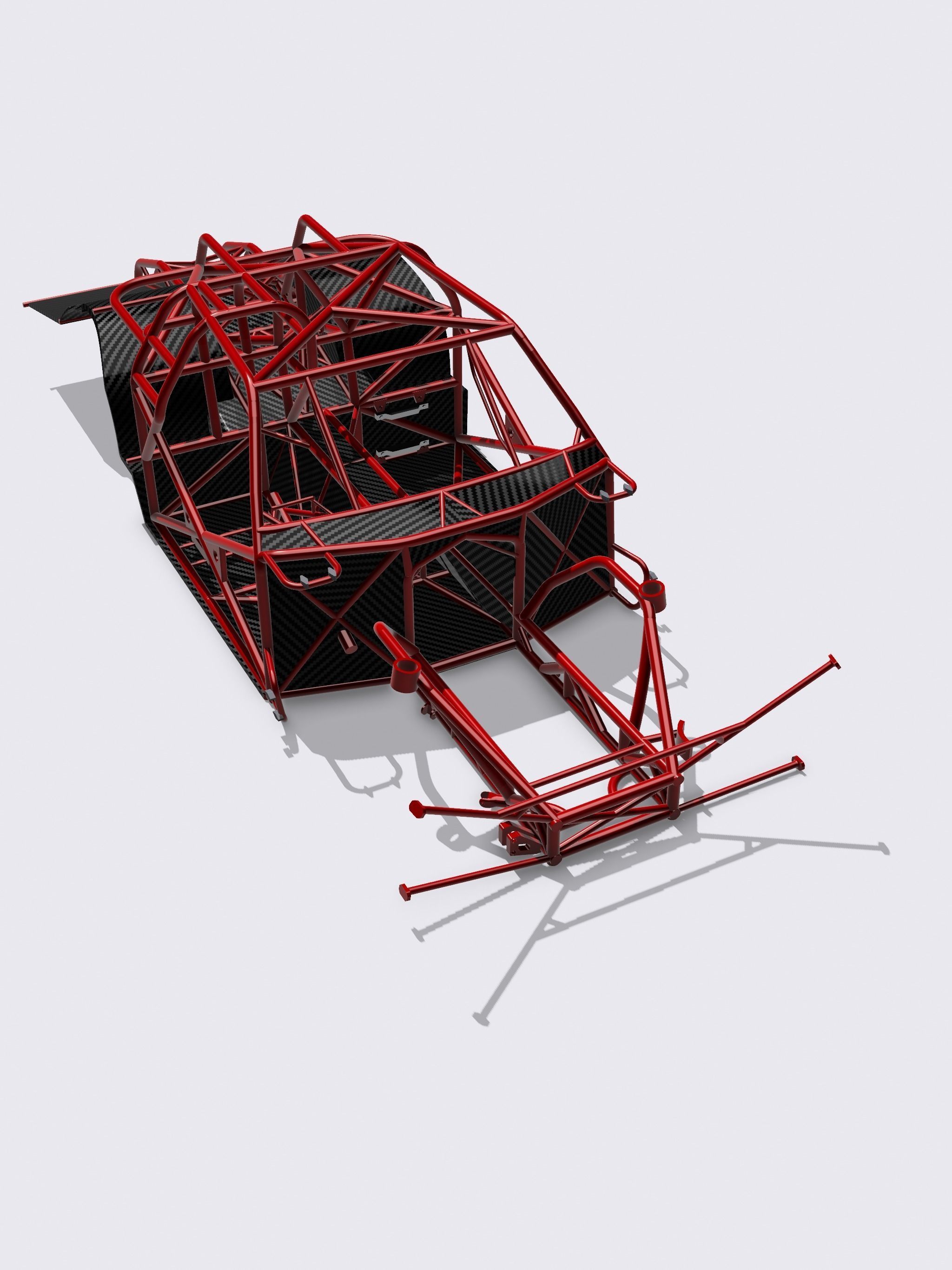 VC Valiant Promod tubular chassis with floors tubs firewall 3D model 3D ...