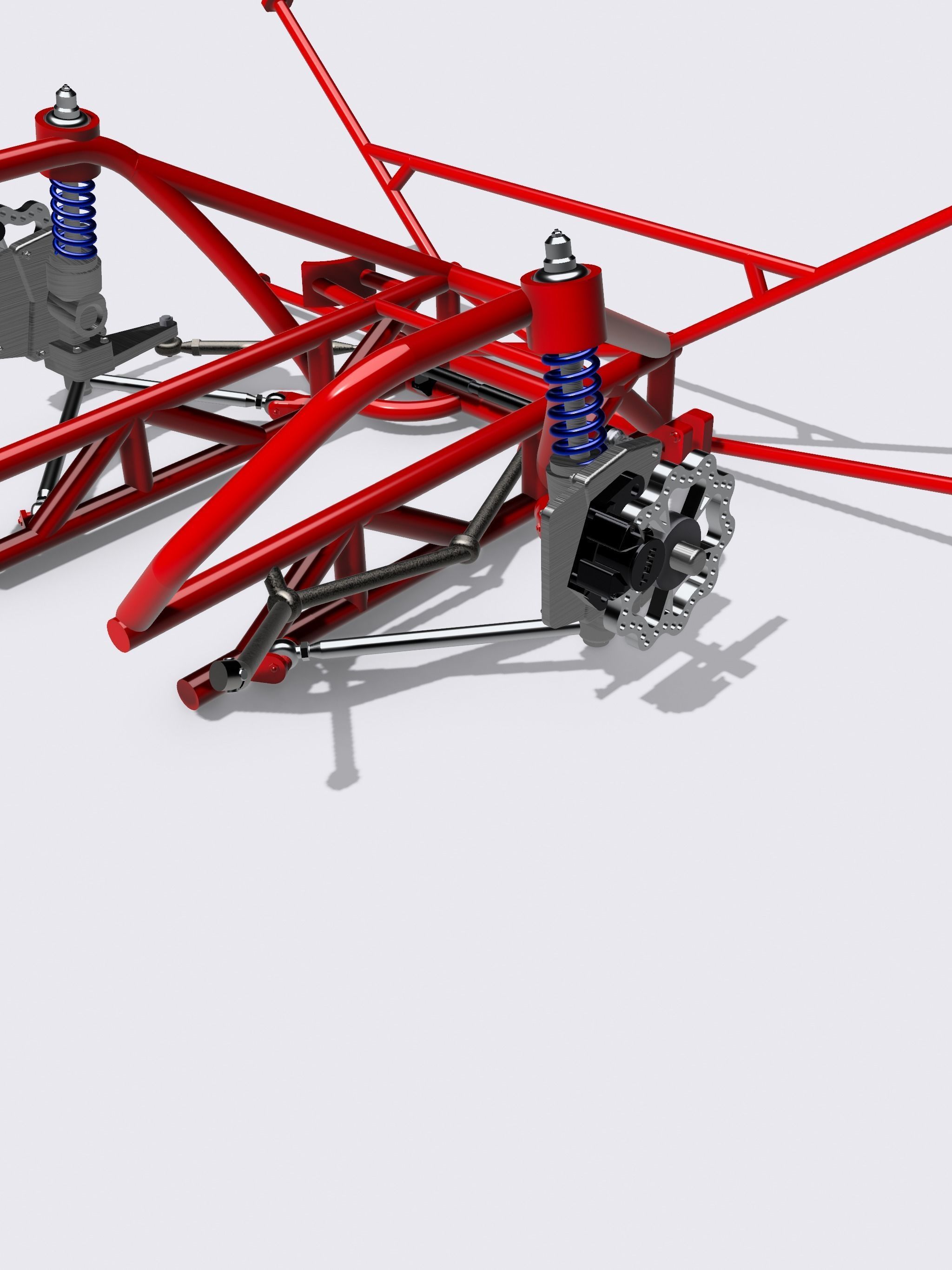 VC Valiant Promod tubular chassis Suspension Brakes Steering 3D model ...