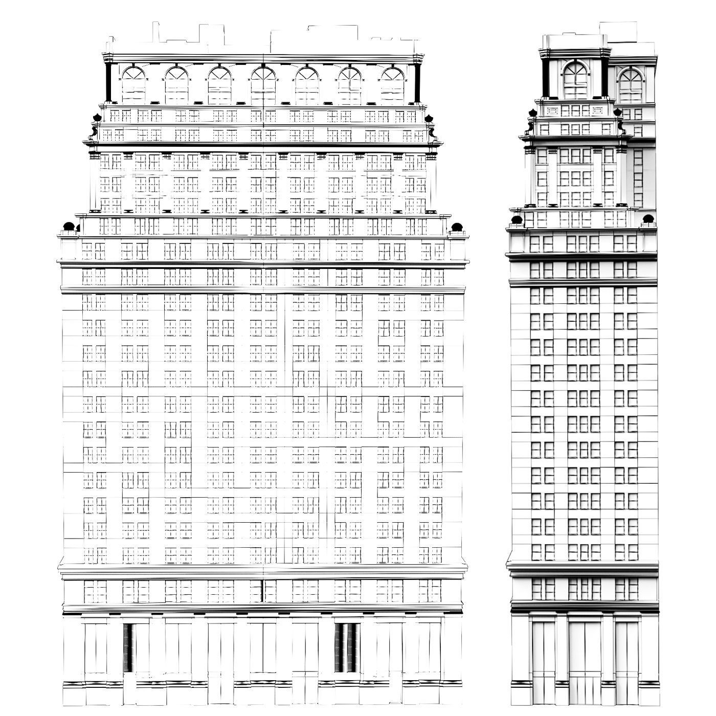 Building 44 Wall Street New York 3D model | CGTrader