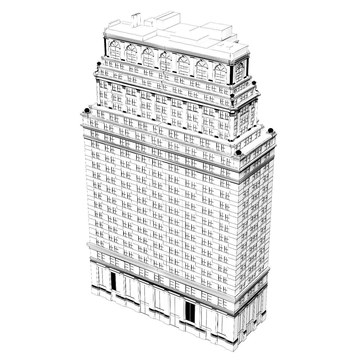 Building 44 Wall Street New York 3D model | CGTrader