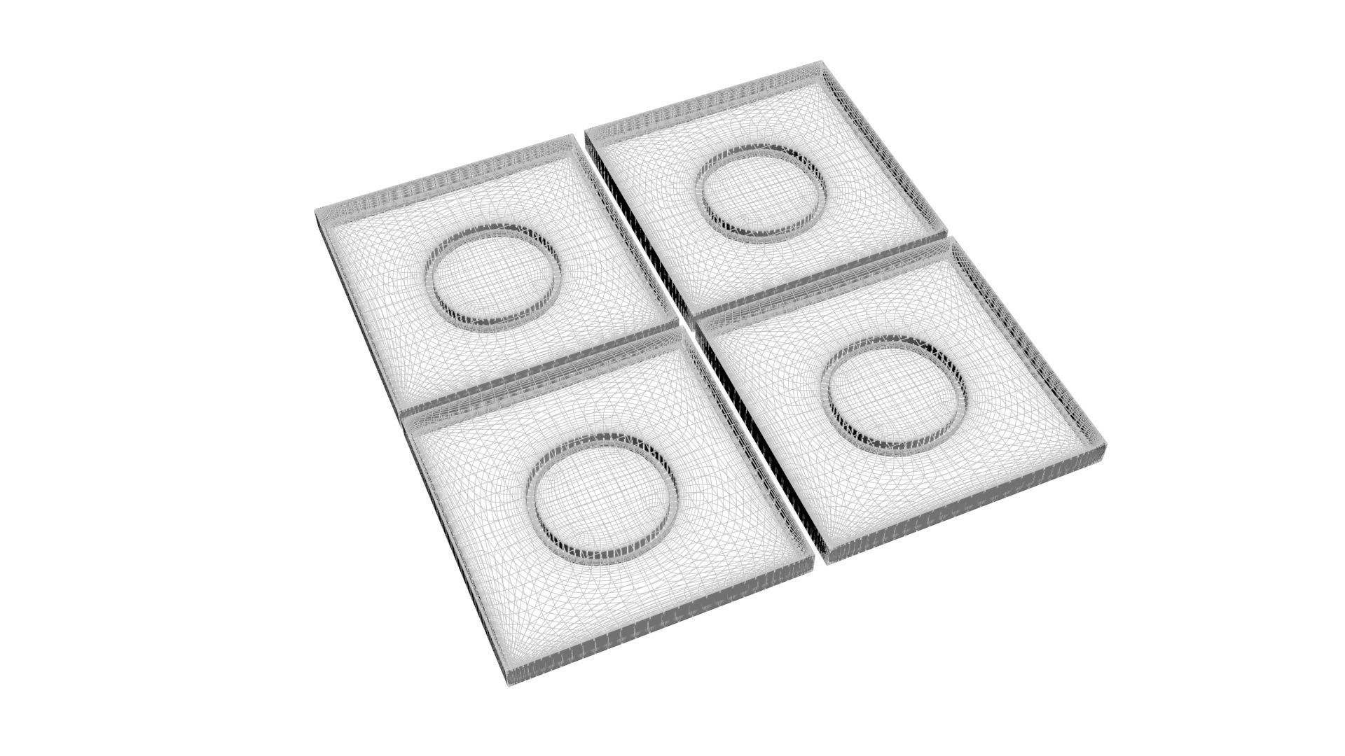 Compass Lego Tiles Set 3D model | CGTrader