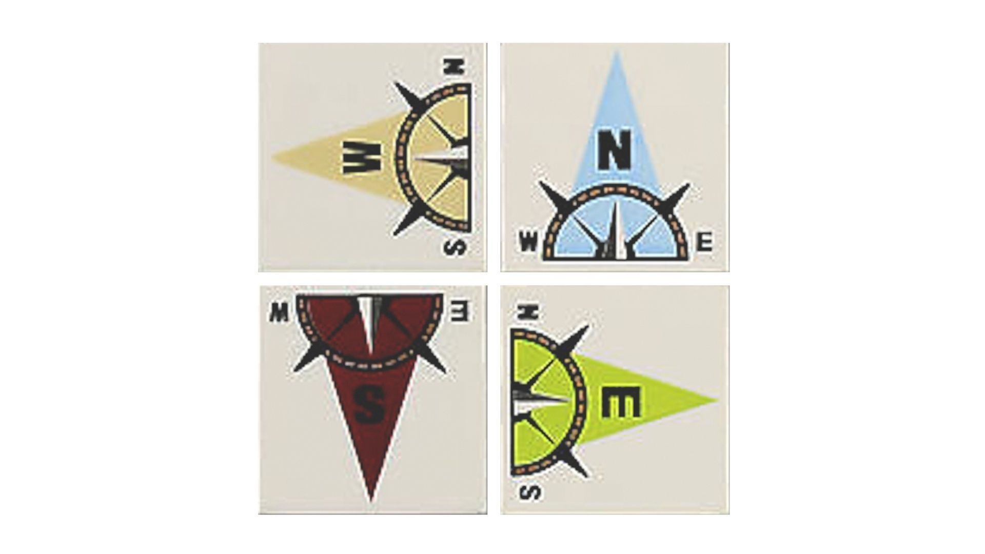 Compass Lego Tiles Set 3D model | CGTrader