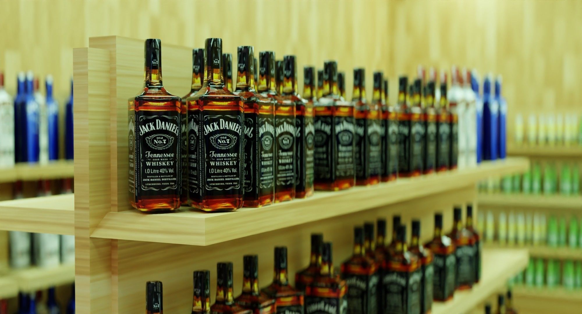 3D model Low Poly Liquor Store Interior VR / AR / low-poly | CGTrader