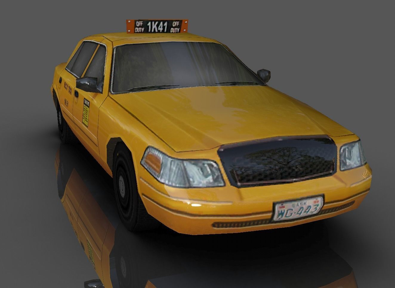 3D model Taxi Low-poly 3D model Game Ready New Asset VR / AR / low-poly ...