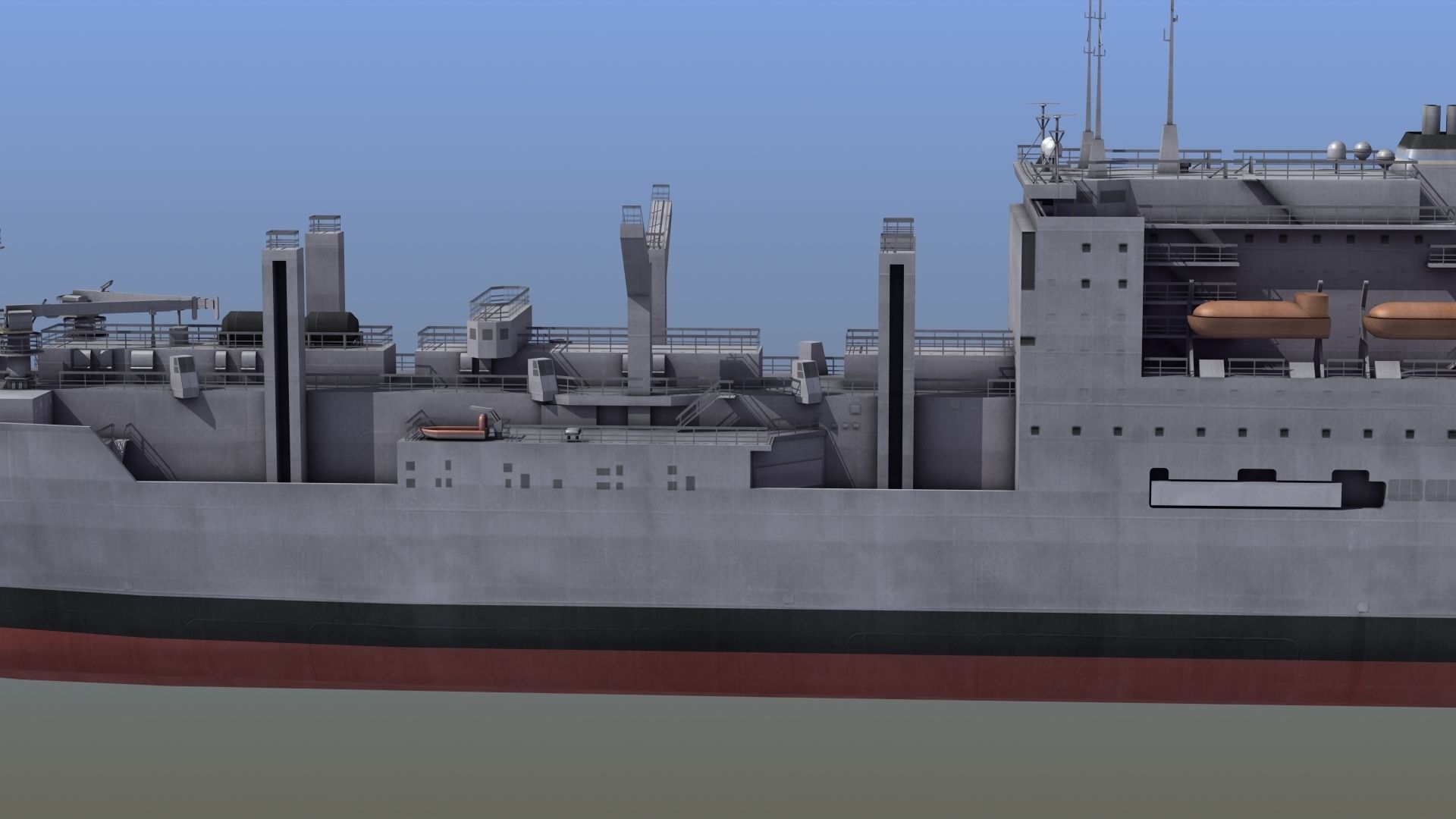 Lewis and Clark Class Replenishment Ship 3D model | CGTrader