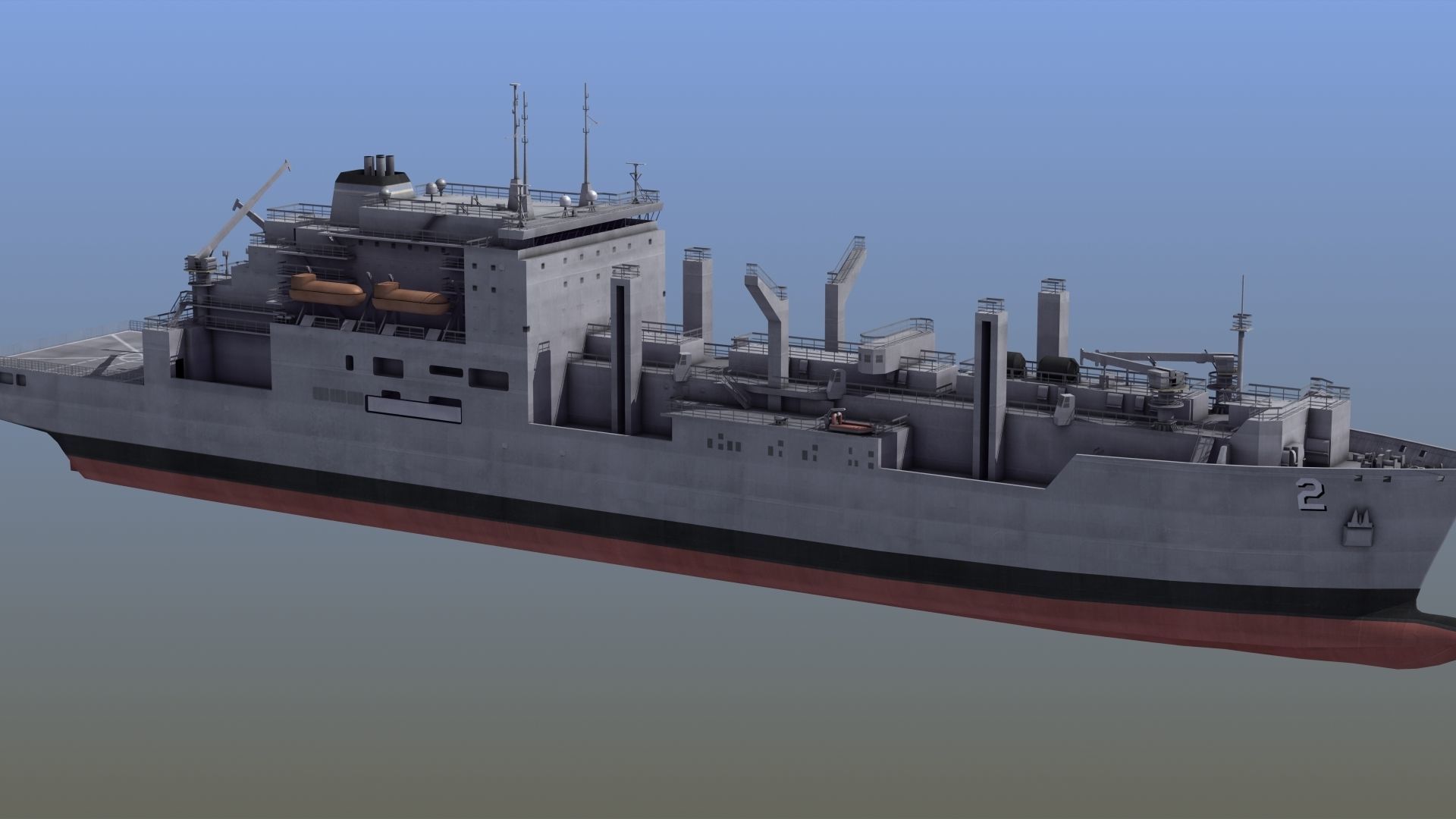 Lewis and Clark Class Replenishment Ship 3D model | CGTrader