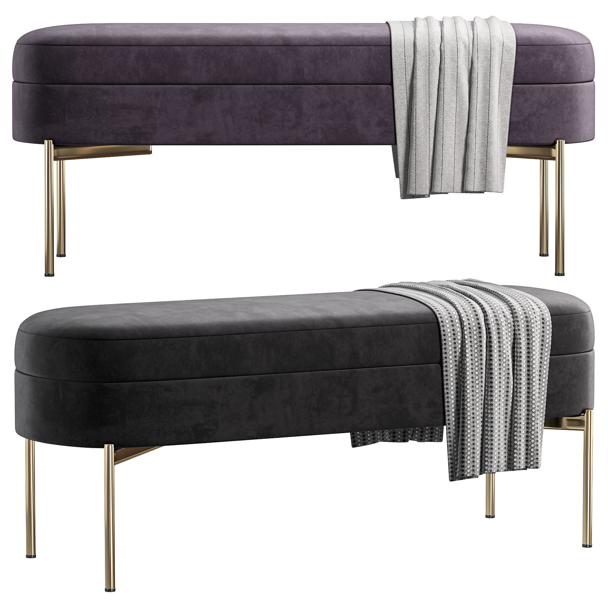 Chloe Storage Bench By Englishelm 3D model | CGTrader