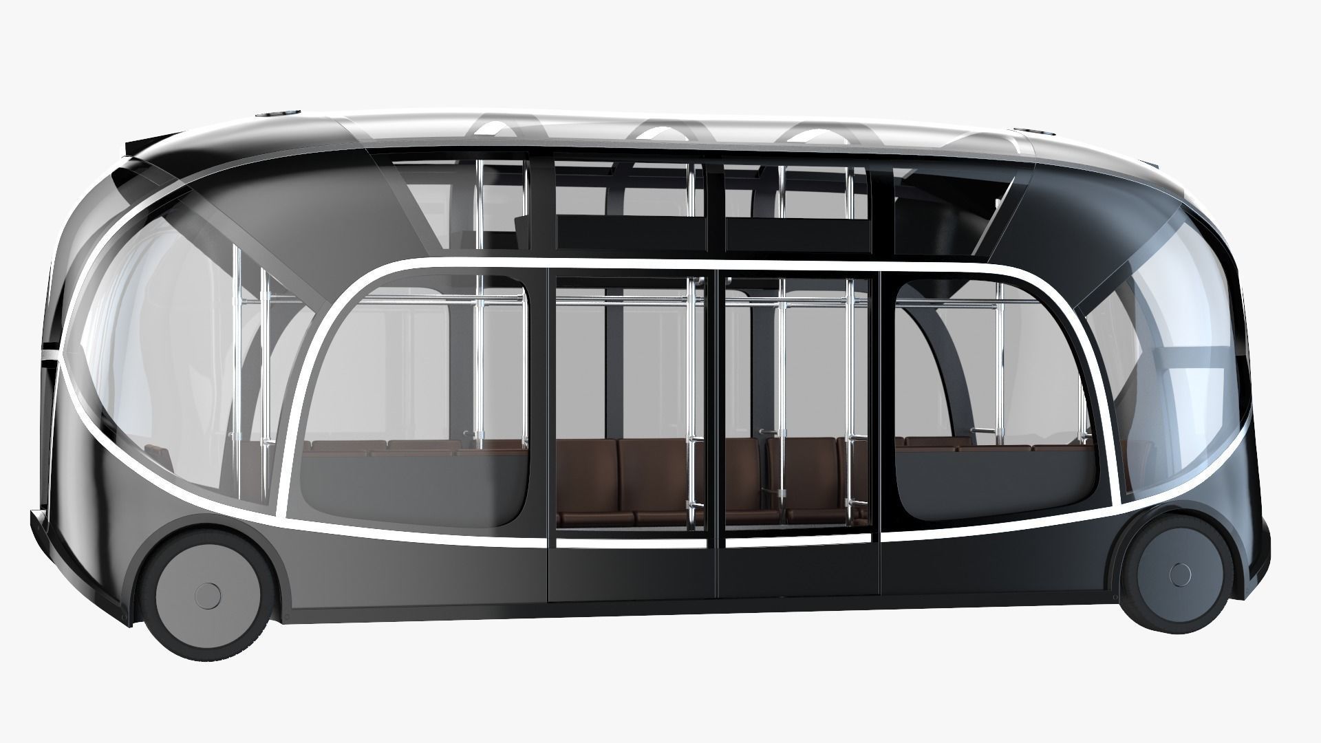 Self-driving city bus concept Orangery 3D model | CGTrader