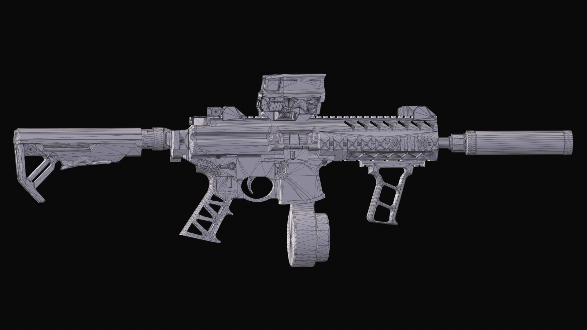 3D model Tactical modular custom SMG Sig Sauer MPX VR / AR / low-poly ...