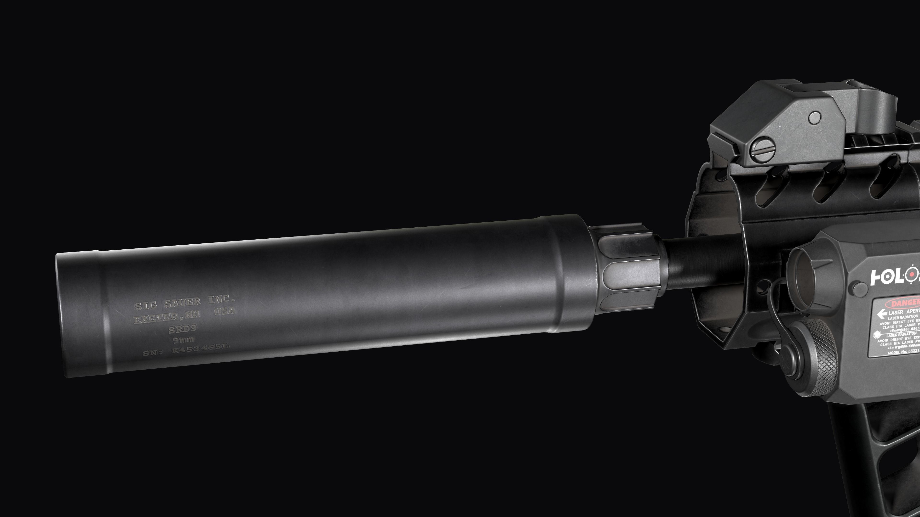 3D model Tactical modular custom SMG Sig Sauer MPX VR / AR / low-poly ...