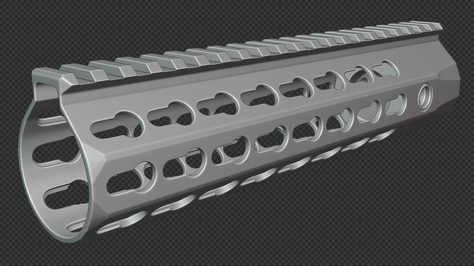 3D model AR-15 KAC URX4 85Inch KeyMod Handguard VR / AR / low-poly ...