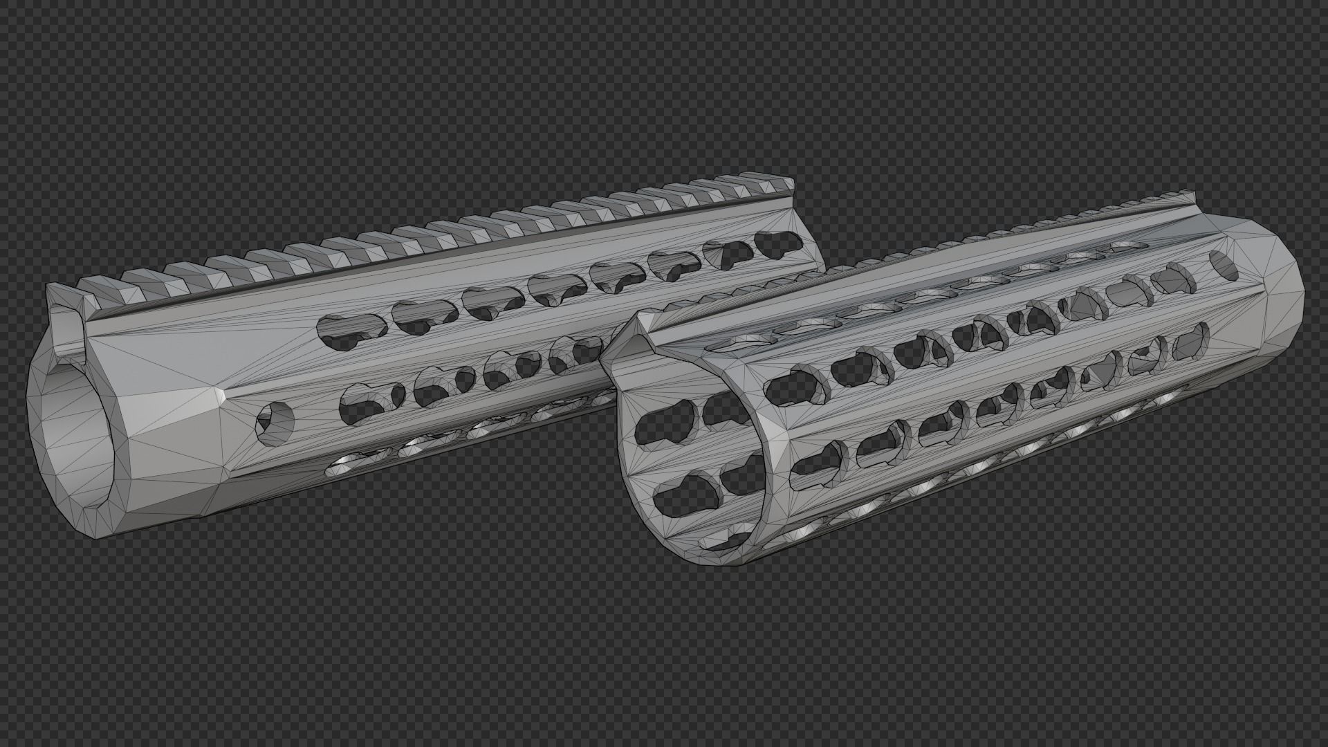 3D model AR-15 KAC URX4 85Inch KeyMod Handguard VR / AR / low-poly ...