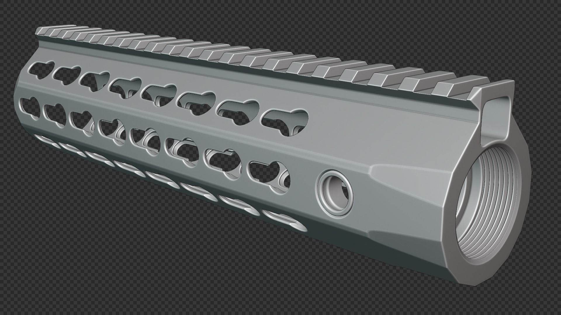 3D model AR-15 KAC URX4 85Inch KeyMod Handguard VR / AR / low-poly ...