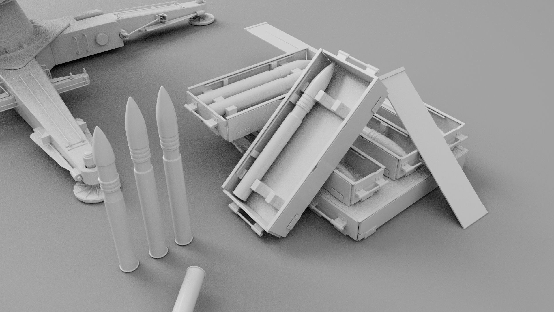 3D model Flak 88 mm anti air craft and anti Tank with ammo VR / AR ...