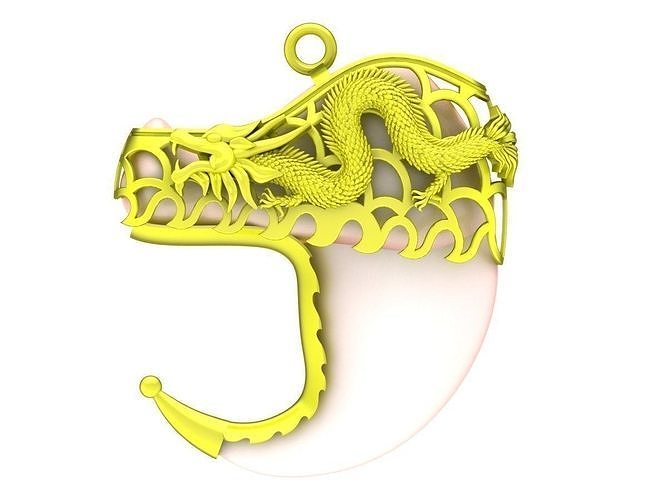 5647 chinese dragon cover tiger teeth nail pendant 3D model 3D ...