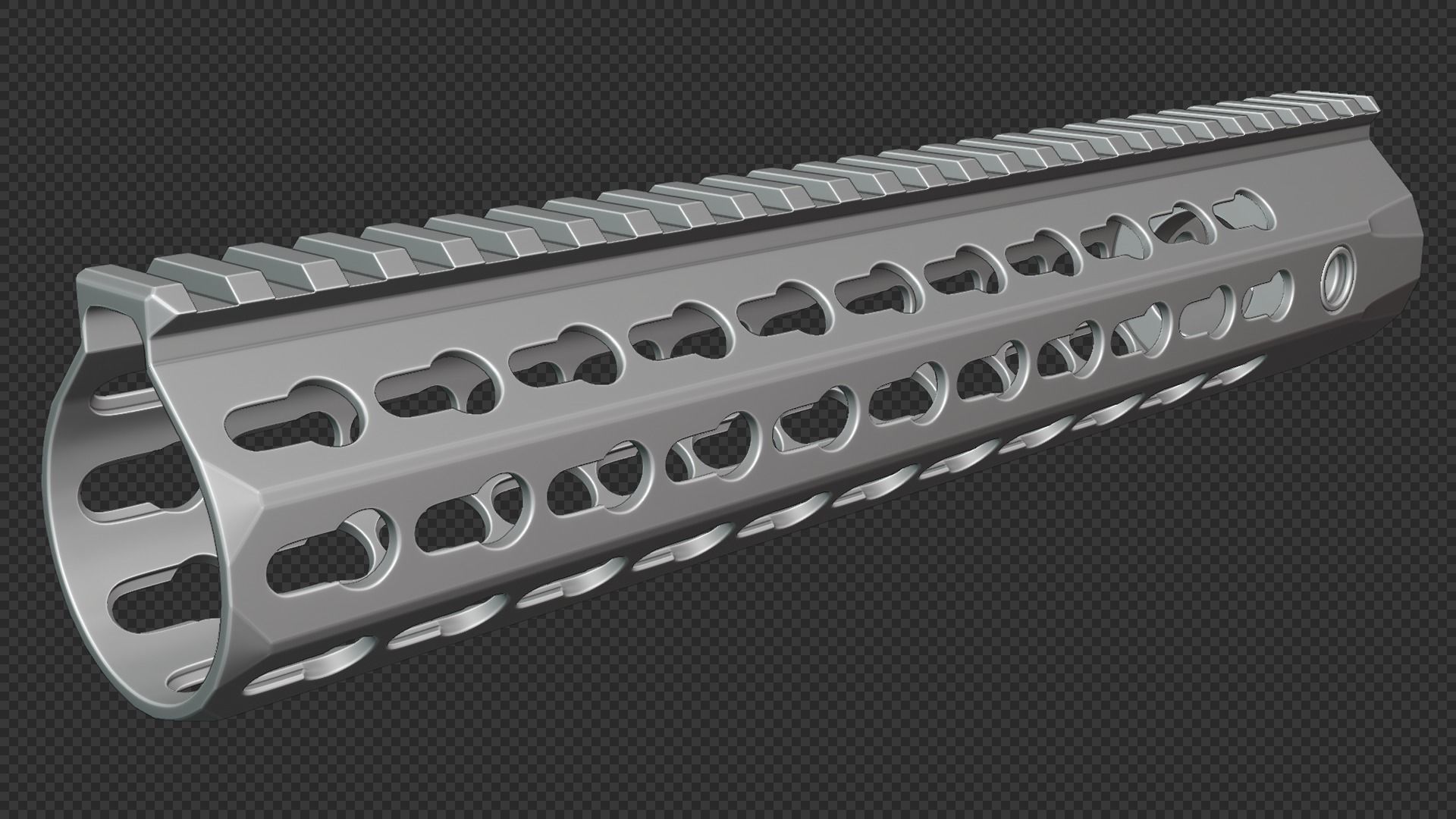 3D model AR-15 KAC URX4 1075Inch KeyMod Handguard VR / AR / low-poly ...