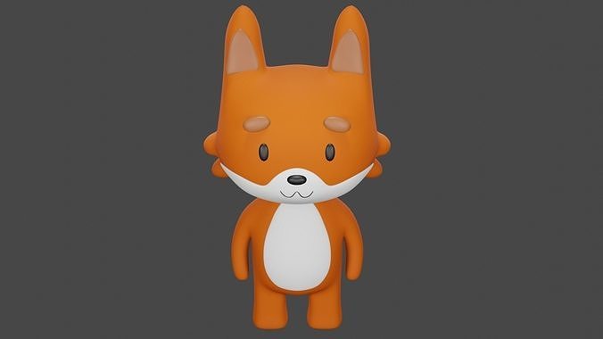 3D model Cartoon Fox VR / AR / low-poly | CGTrader