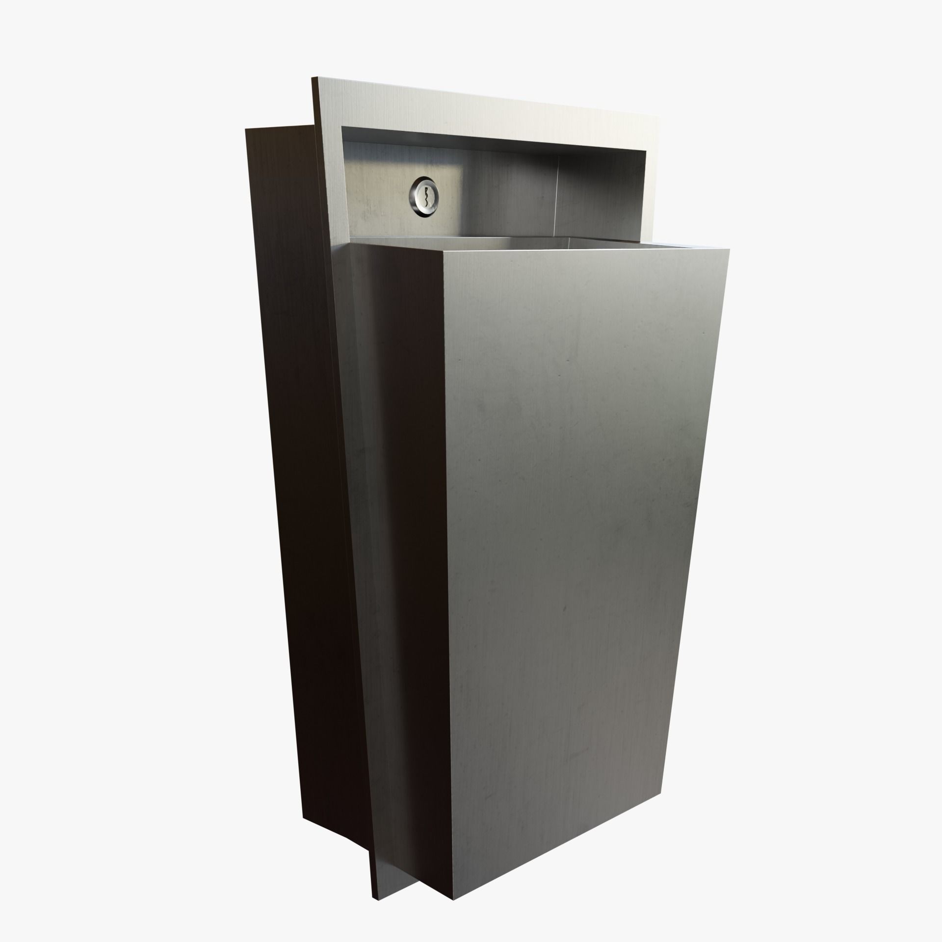 Wall-mounted Waste Receptacle Trash Can 3D model | CGTrader