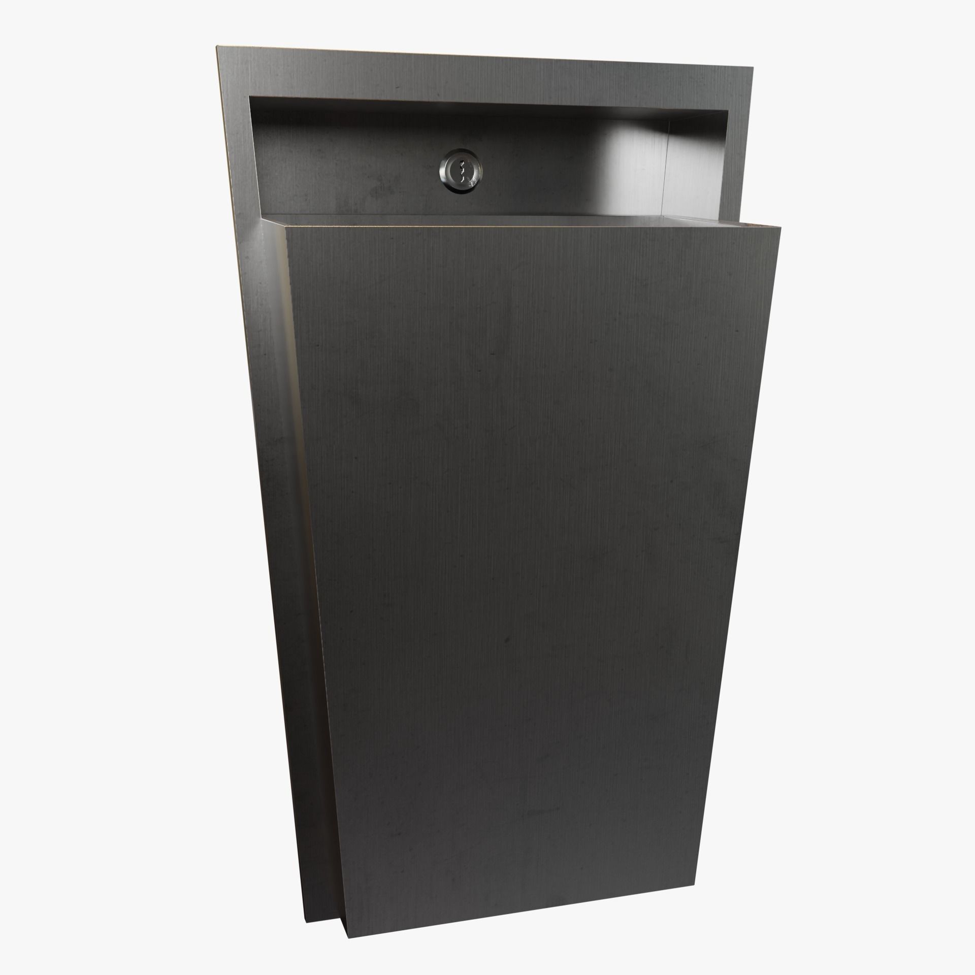 Wall-mounted Waste Receptacle Trash Can 3D model | CGTrader
