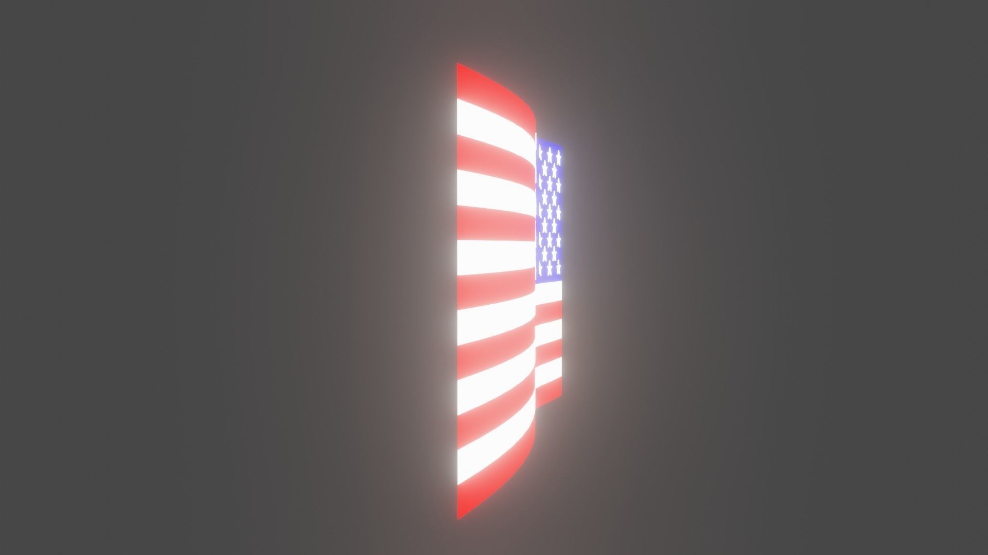 Lighted Waving American Flag 3D model animated | CGTrader