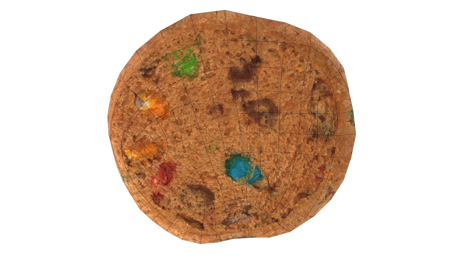 3D model Colored Chip Cookie AR VR PBR Lowpoly with game ready 3d Model ...