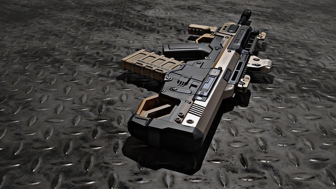3D model Assault rifle VR / AR / low-poly | CGTrader