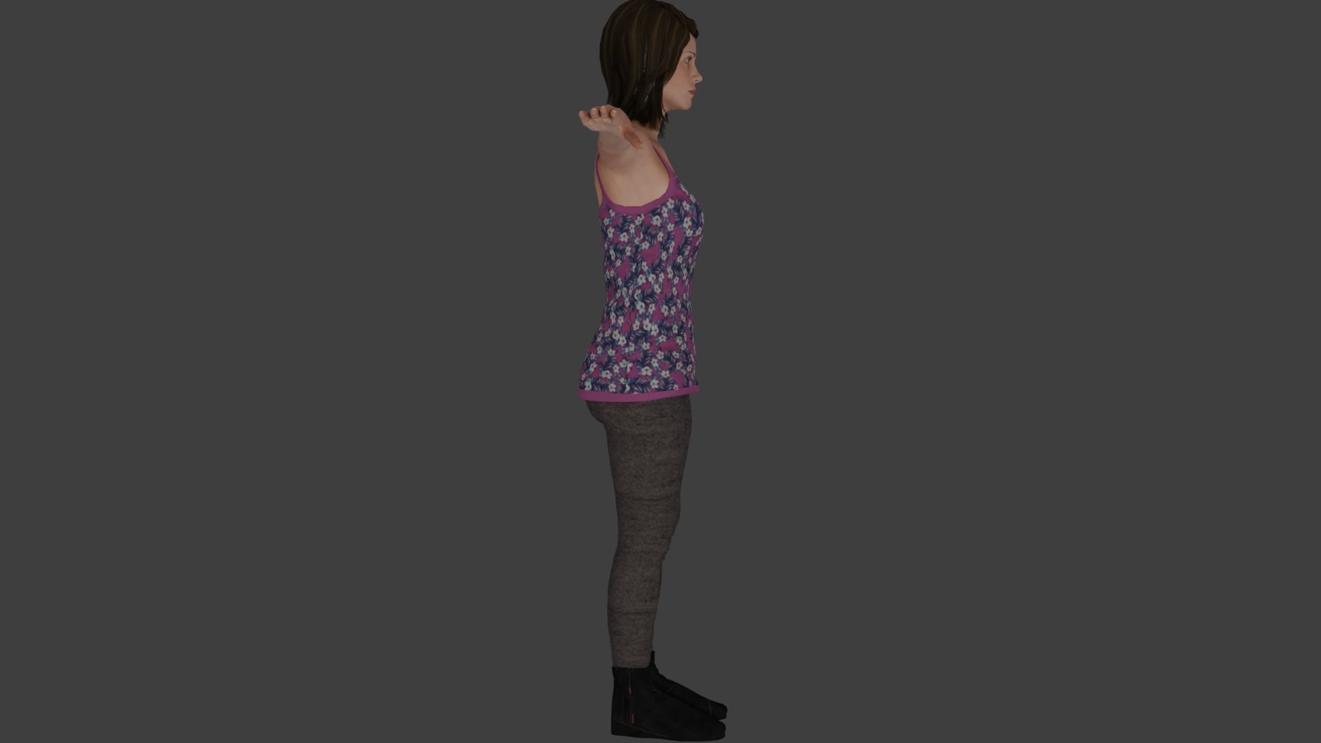 Rigged Female Character 37 3D model rigged | CGTrader