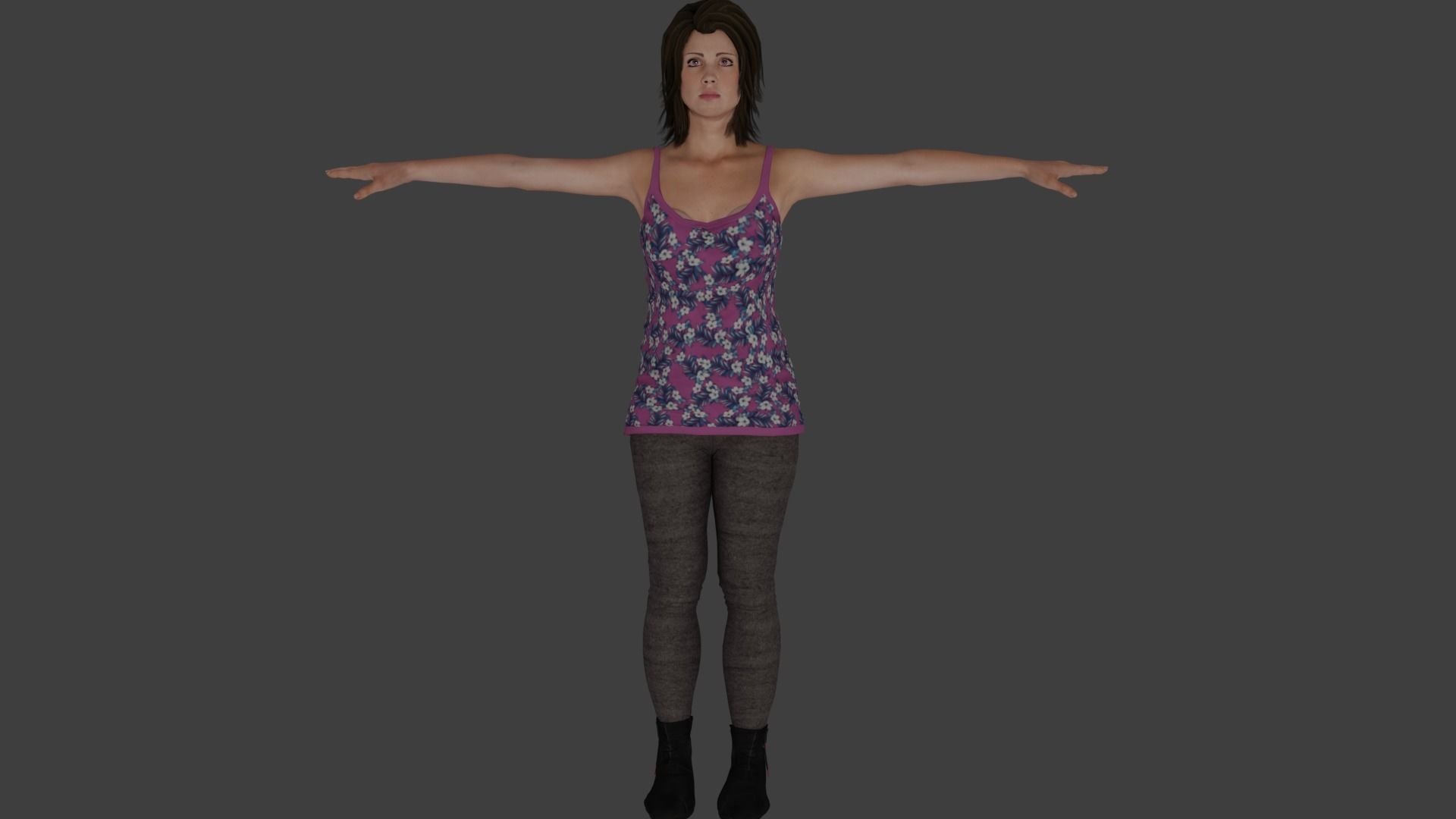 Rigged Female Character 37 3D model rigged | CGTrader