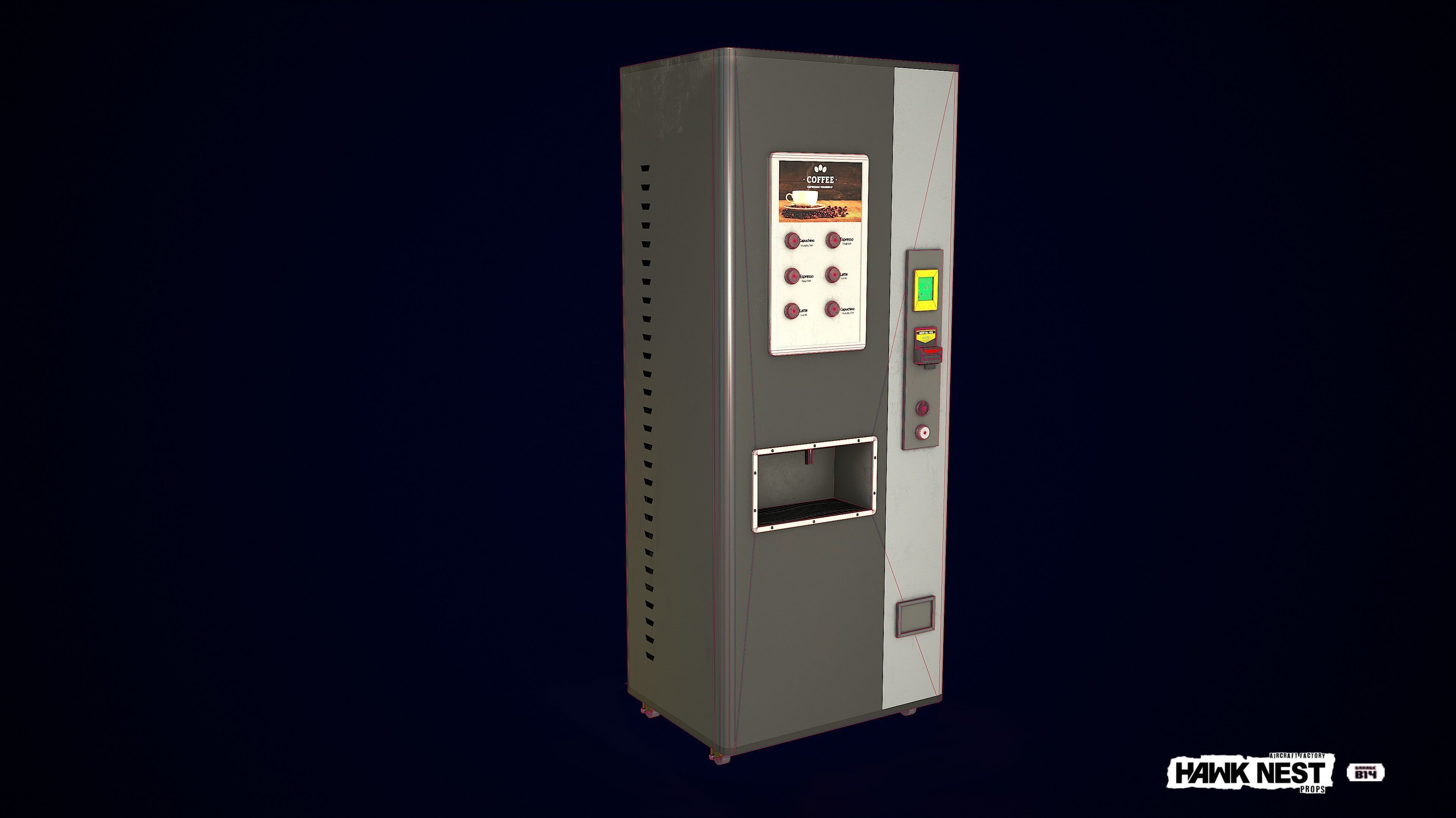 3D model Vending Coffee Machine VR / AR / low-poly | CGTrader