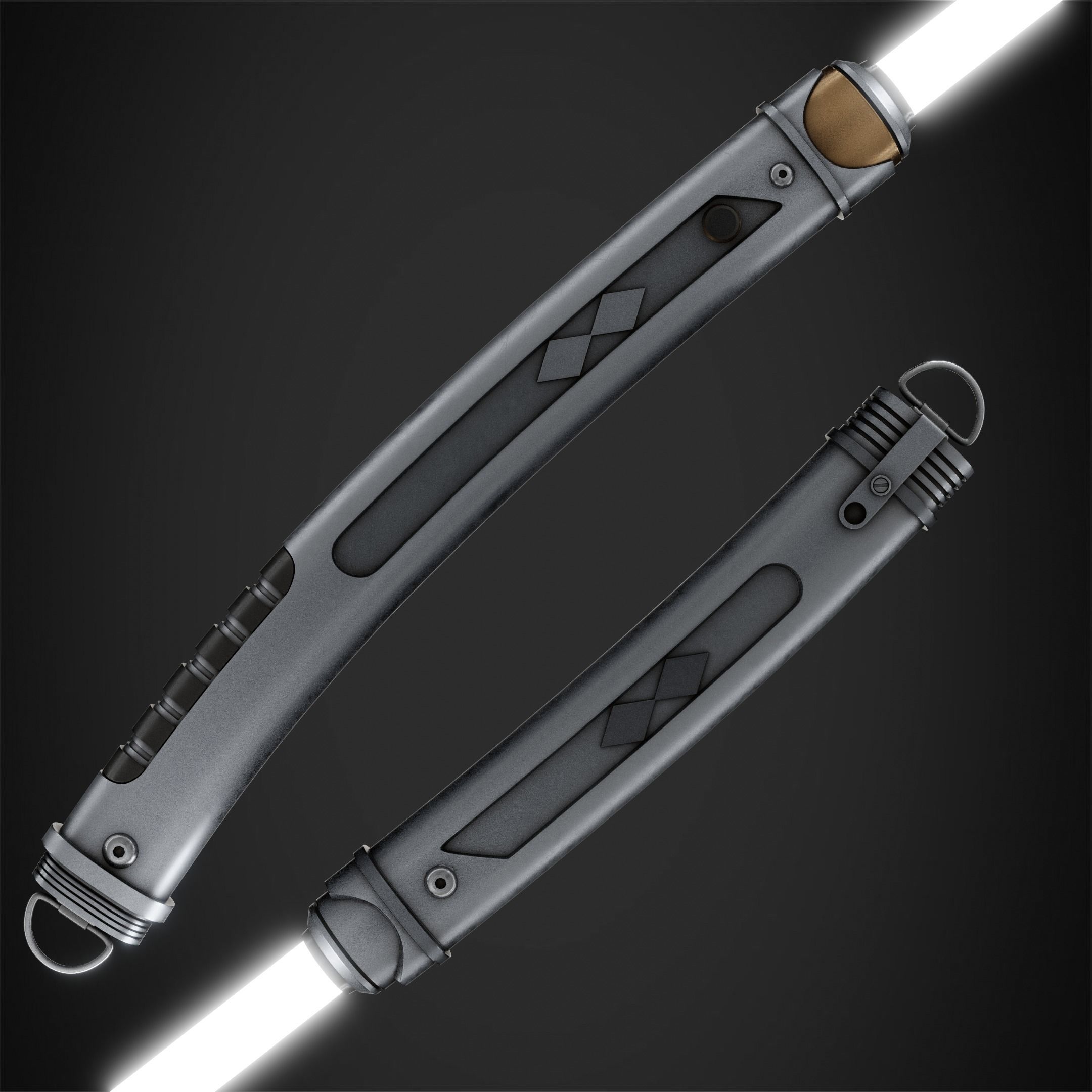 Ahsoka Tano White Lightsaber and Shoto for Cosplay 3D Model Collection ...