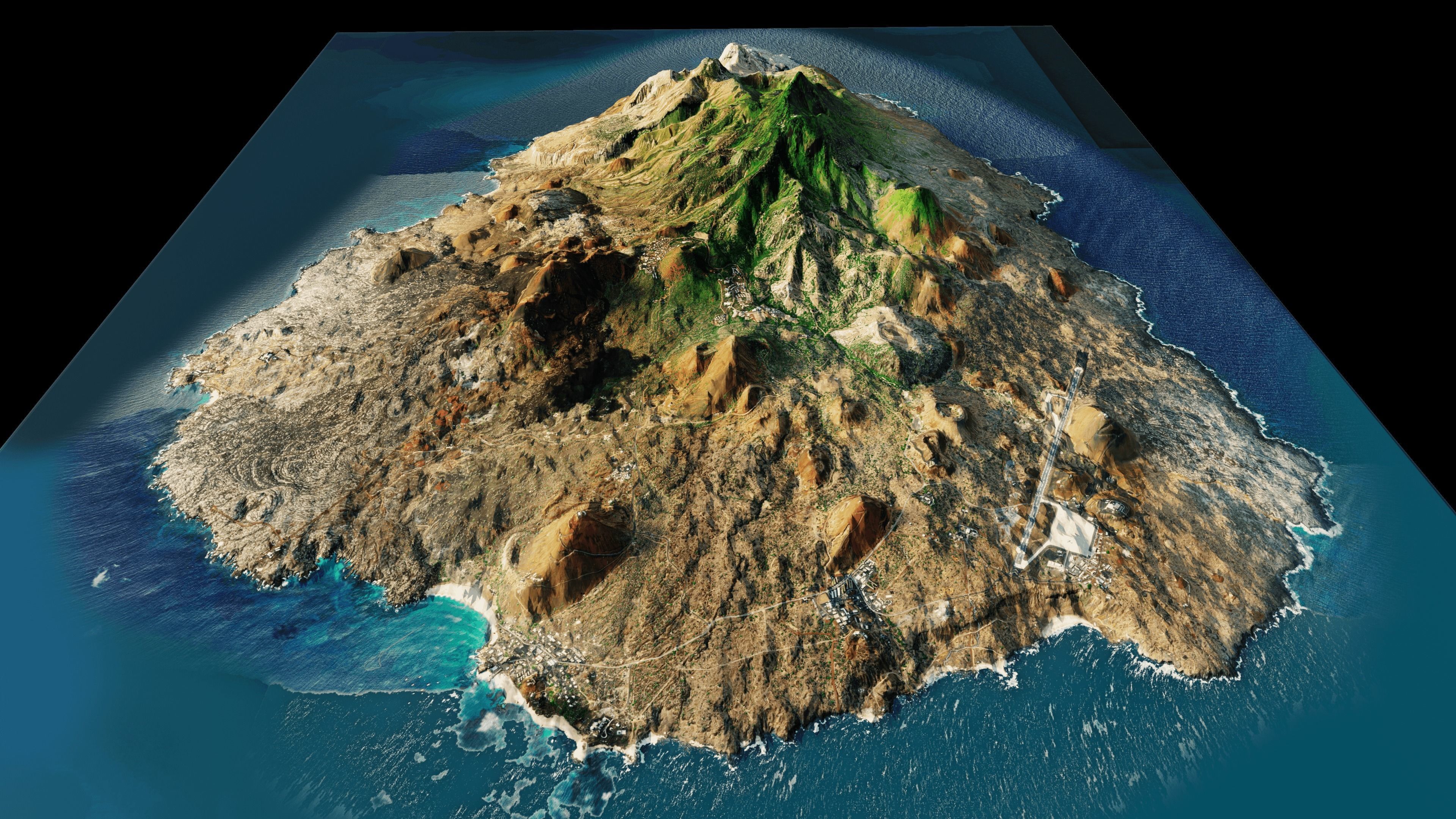 Ascension Island 3d Model Terrain 3D model | CGTrader