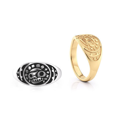 Face ring R 0351 printable 3d model 3D model 3D printable | CGTrader