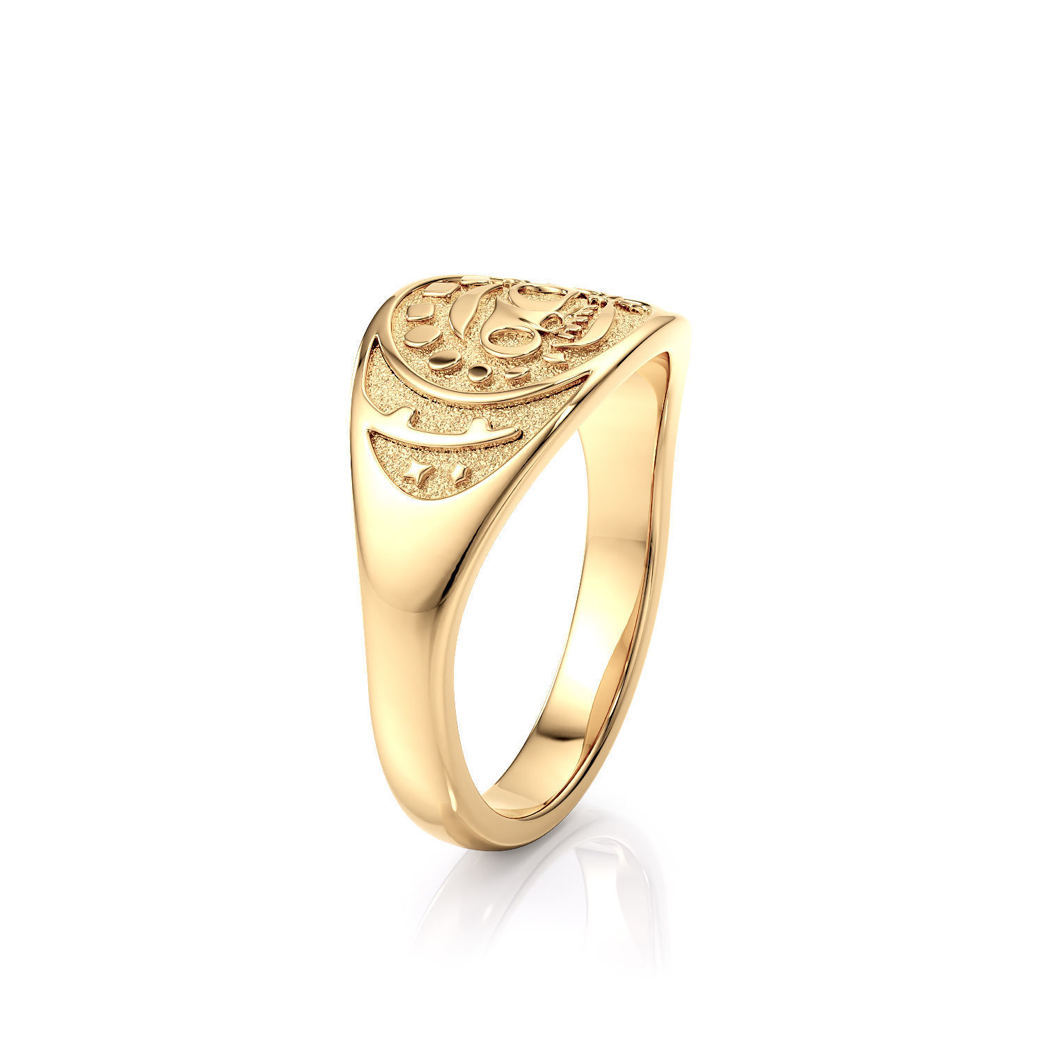 Face ring R 0351 printable 3d model 3D model 3D printable | CGTrader